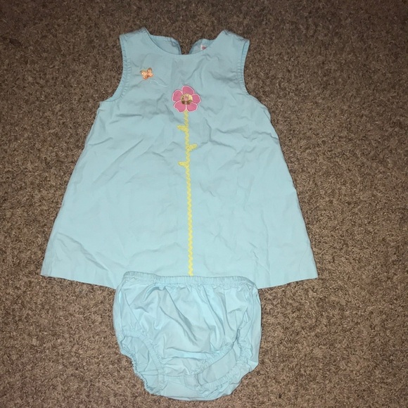 Gymboree | Dresses | Gymboree Teallight Blue Flower Dress | Poshmark